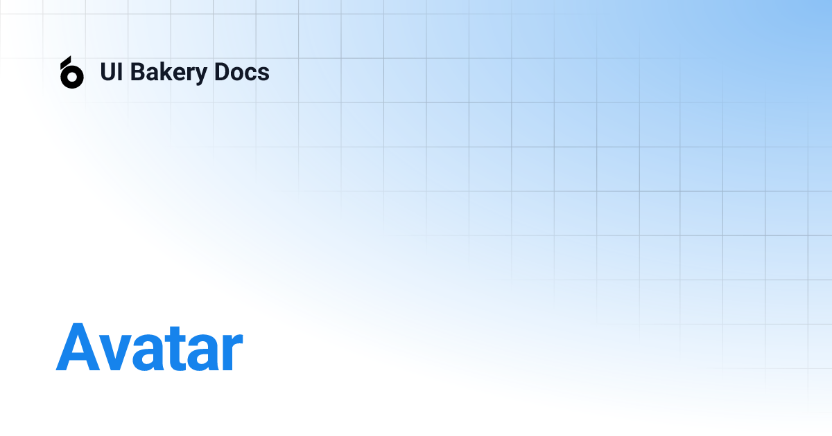 Avatar | UI Bakery Docs